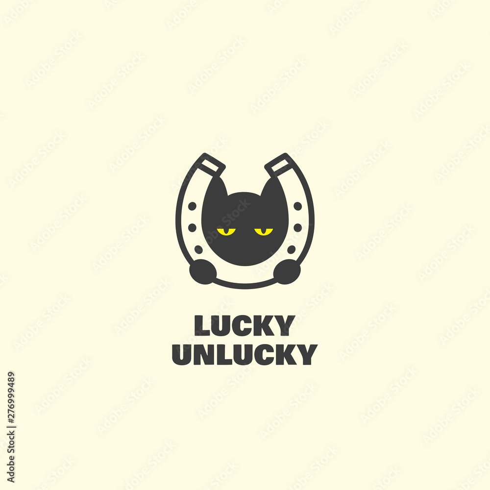 Lucky unlucky logo Stock Vector | Adobe Stock
