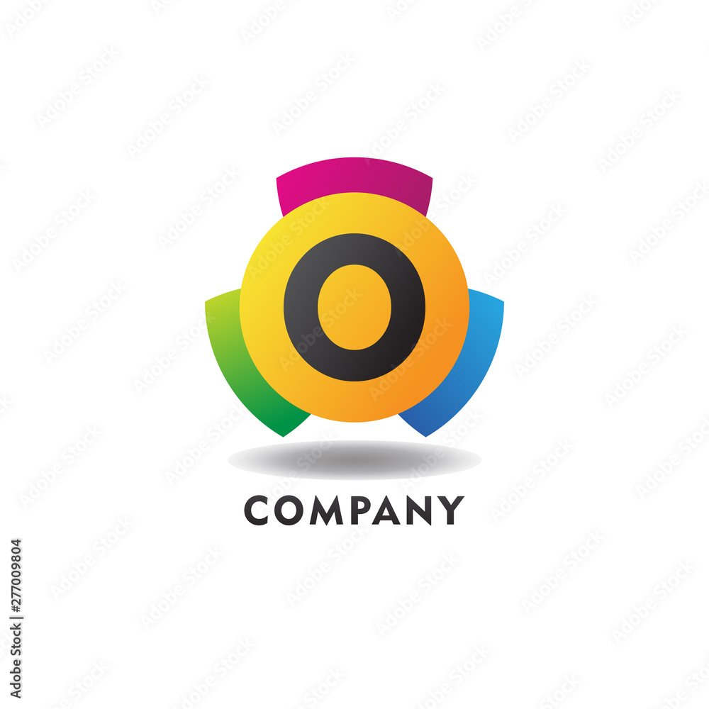 Letter O Cheerful Logo Concept, Colorful Alphabetical Logo Design ...