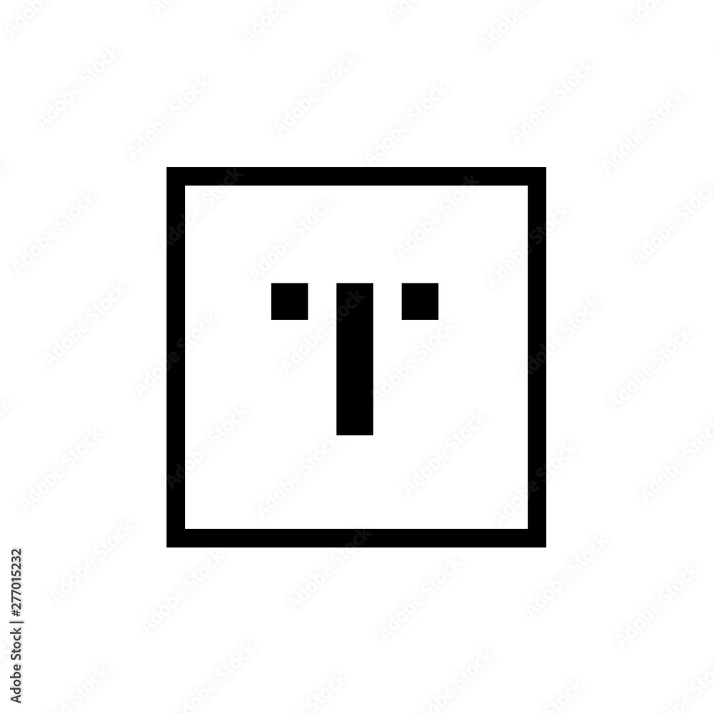 Letter T Square Minimal Logo Icon, Design Template Element - Vector ...