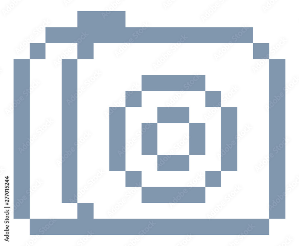 Camera icon for photos in a pixel 8 bit video game art style Stock ...