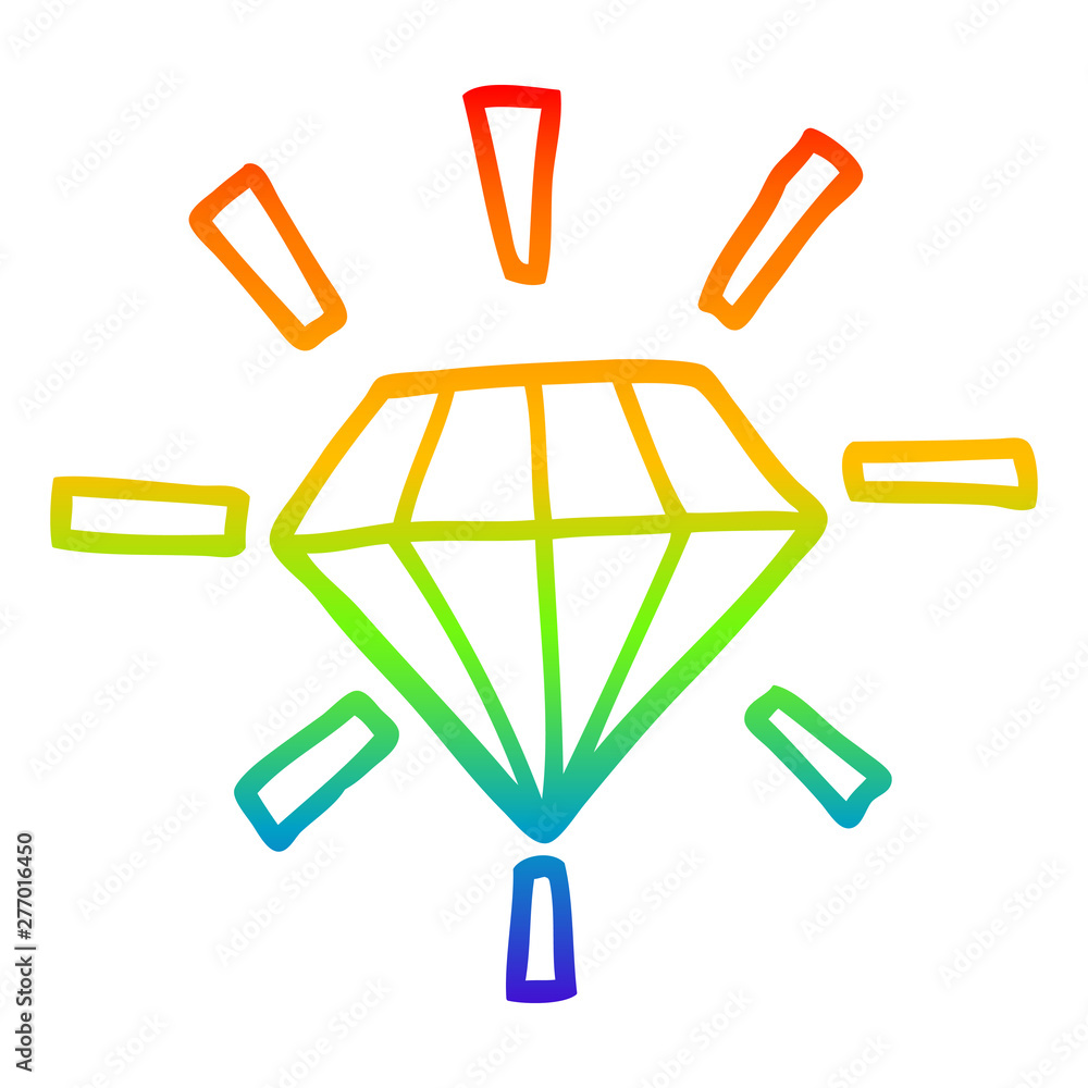 Cartoon Diamond Rainbow