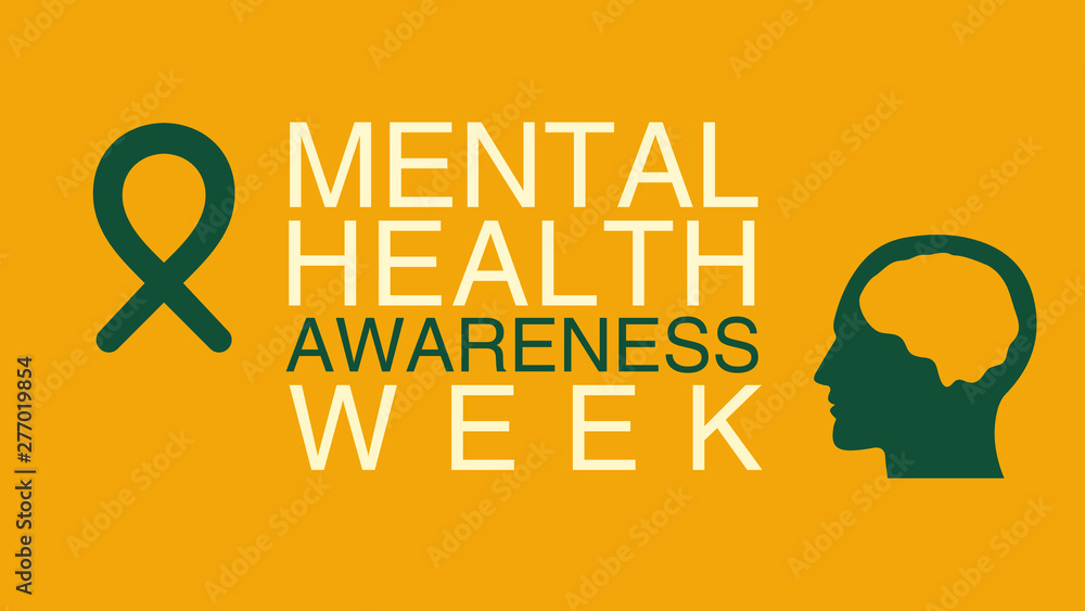 Mental Health Awareness week lettering text, an annual campaign ...