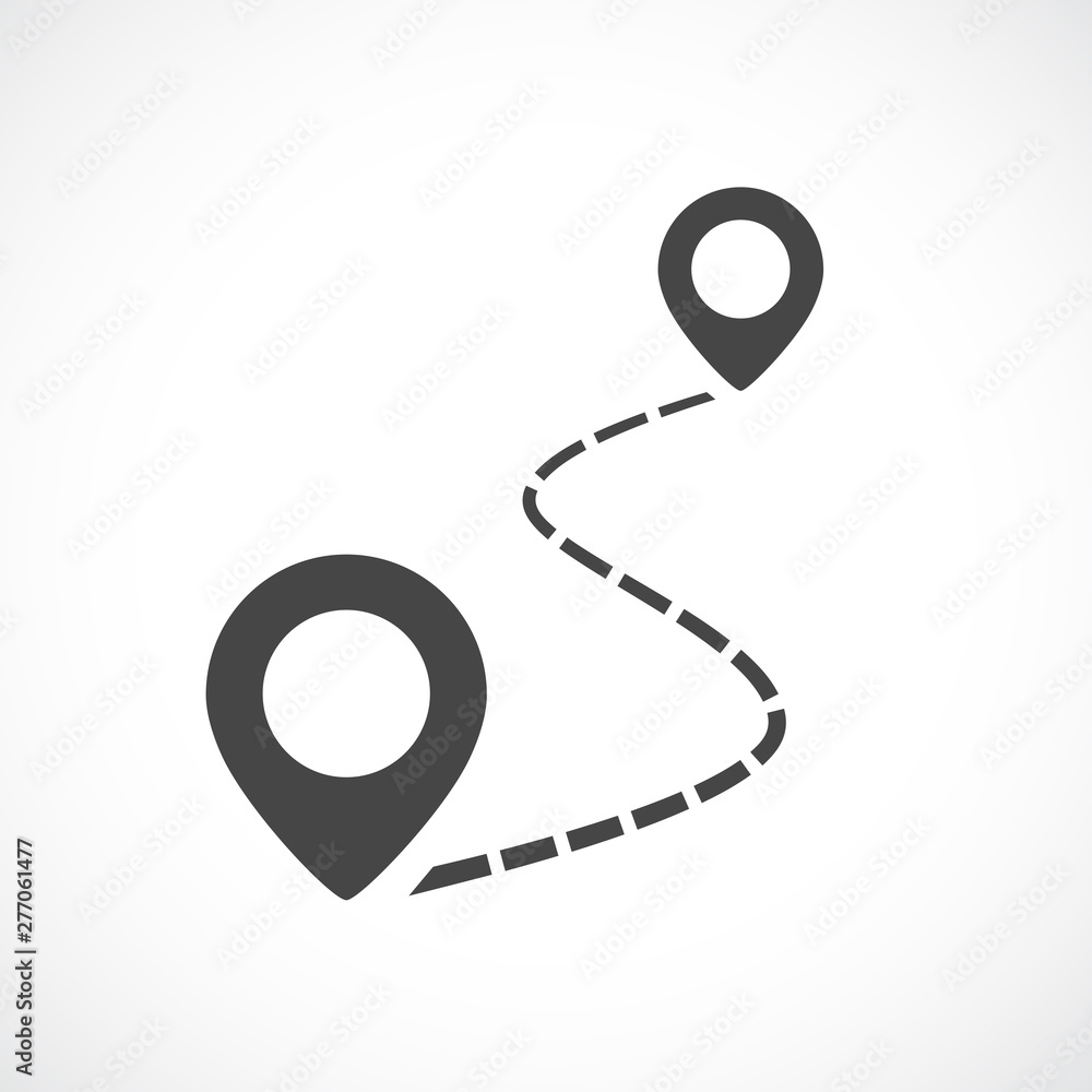 Map distance measuring vector icon Stock Vector | Adobe Stock