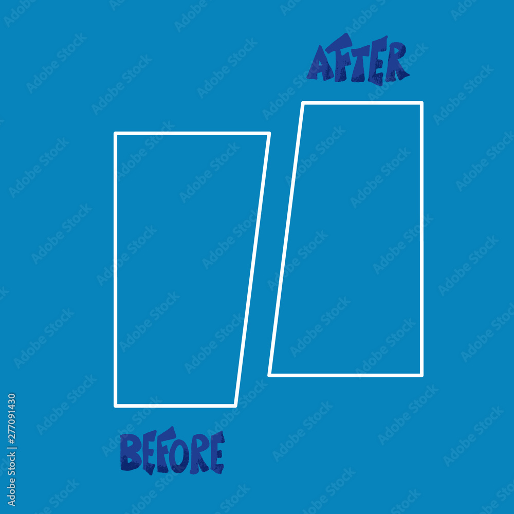 Before and after template. Vector illustration. Stock Vector | Adobe Stock