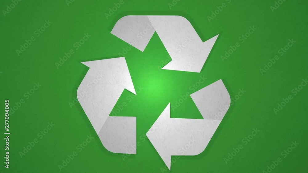 Spinning Recycle Sign / Symbol. Seamless Loop. Ideal For Your Recycle ...