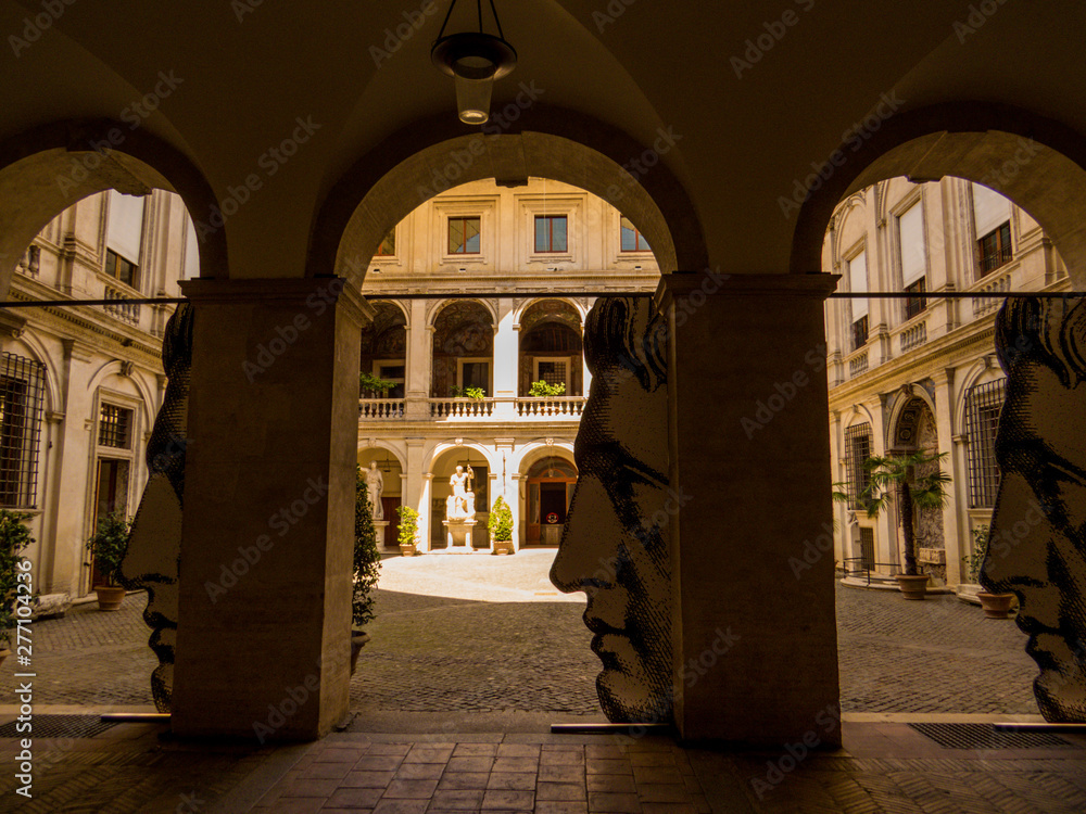 View of the National Roman Museum in the Altemps Palace (Italian: Museo ...