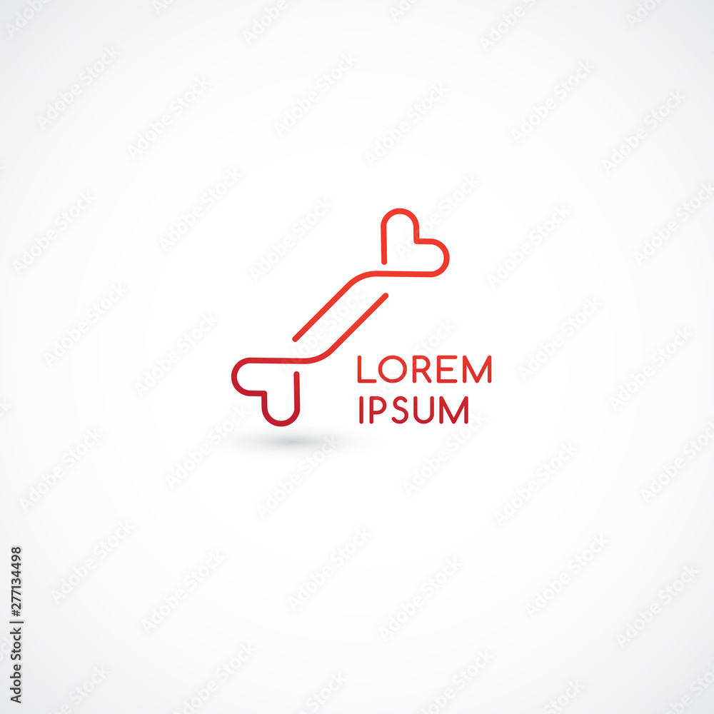 Corporate orthopedic logo template isolated on white background ...