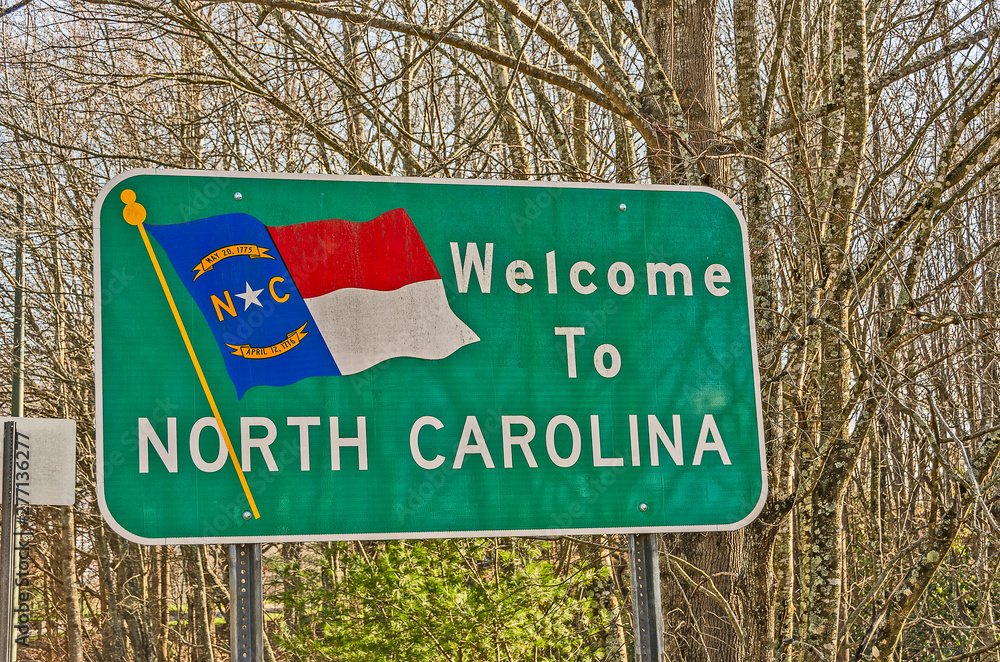 Welcome to North Carolina Sign Stock Photo | Adobe Stock