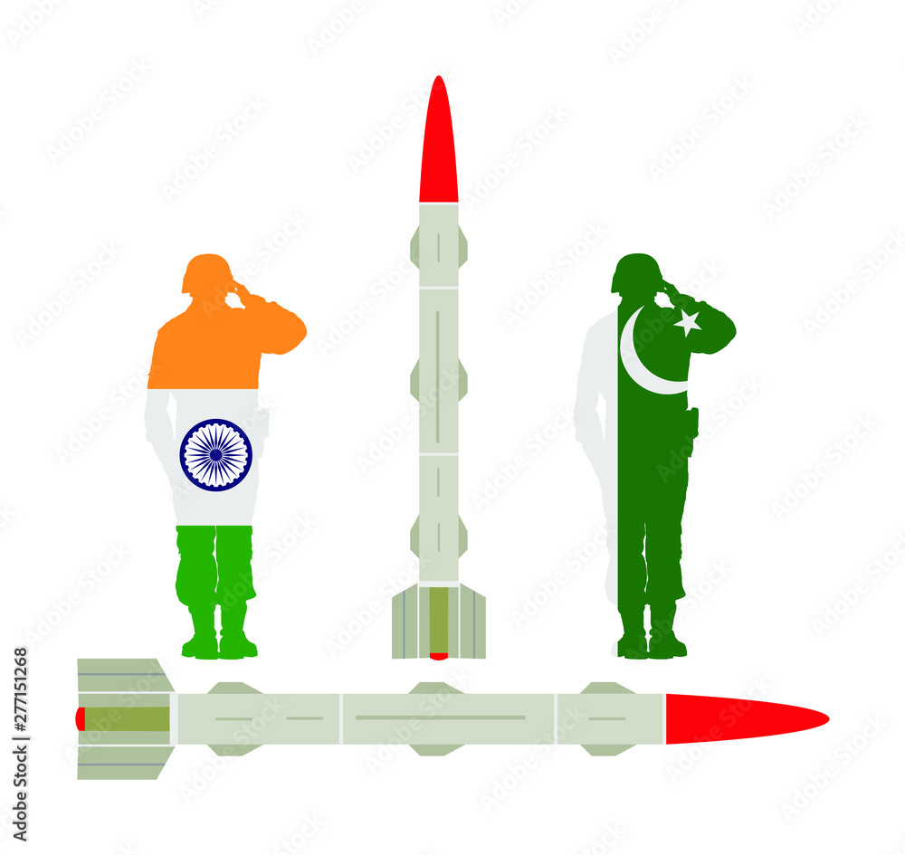 Artillery Launcher test vector illustration. India Missile Rocket with ...