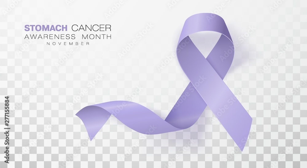 Stomach Cancer Awareness Month. Periwinkle Color Ribbon Isolated On ...