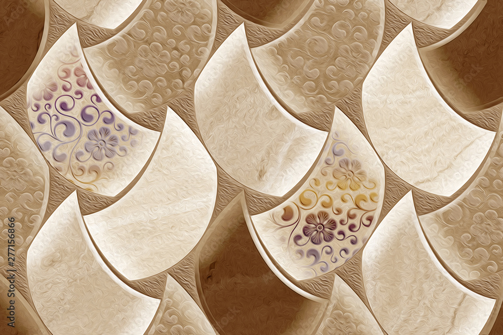 Colorful oil paint texture wall and floor decorative tiles design ...