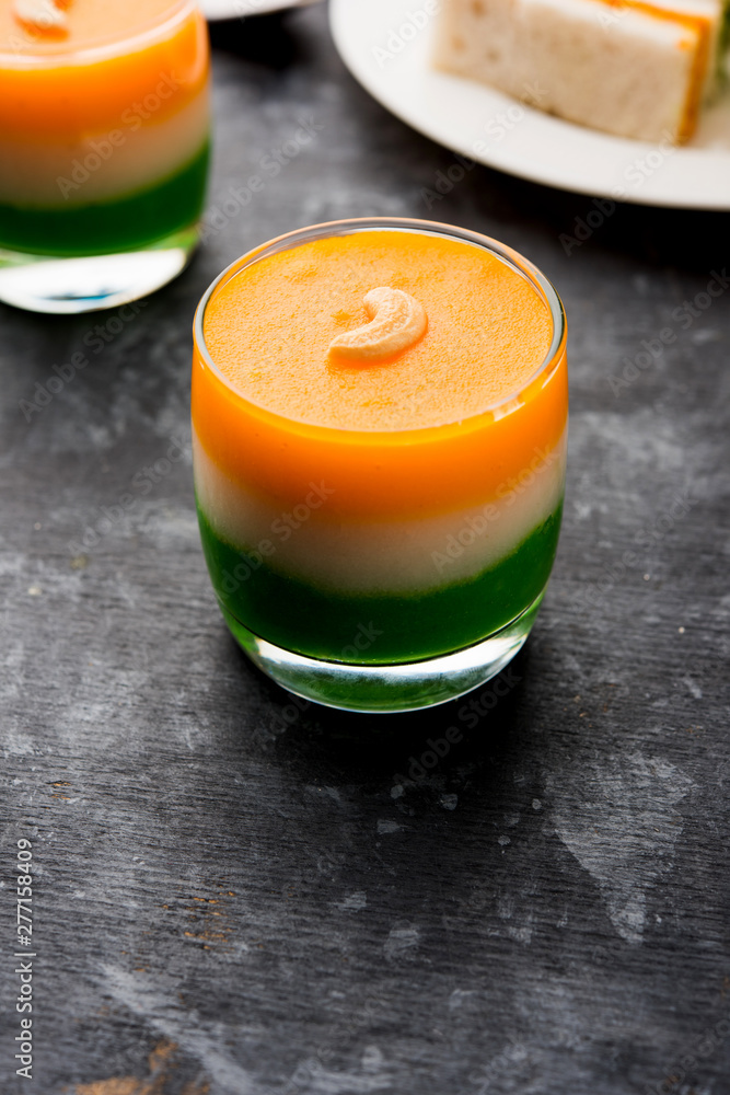 Tiranga / Tricolour sweet food made using indian flag colours and ...