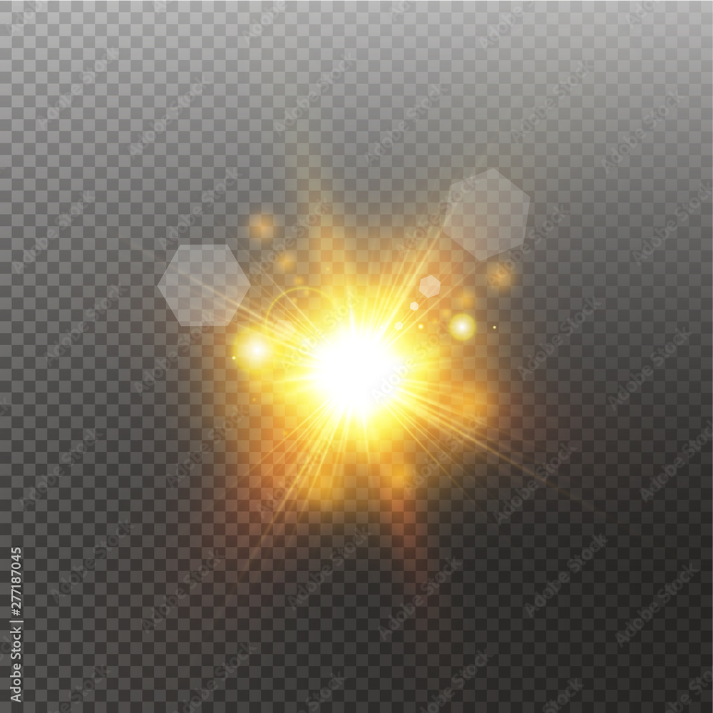 Vector transparent sunlight special lens flare light effect. Sun ...