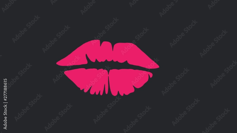 2d animation teeth. Smile and kiss lip. Hand Drawn teeth in mouth. For ...