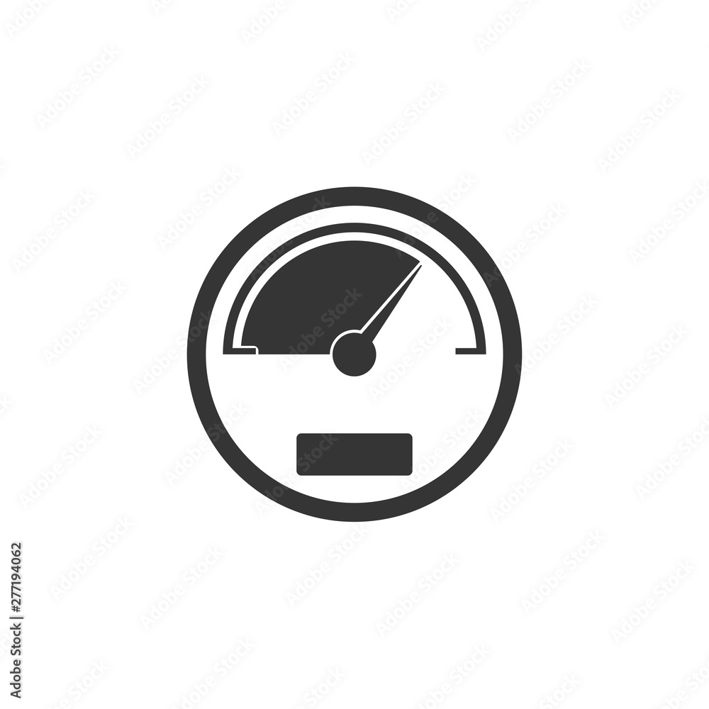 Speedometer icon template black color editable. Speedometer symbol ...