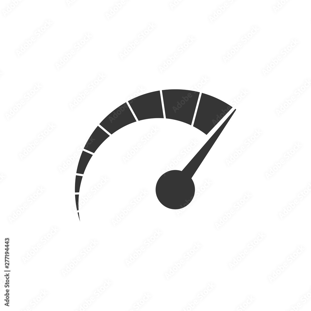 Speedometer icon template black color editable. Speedometer symbol ...