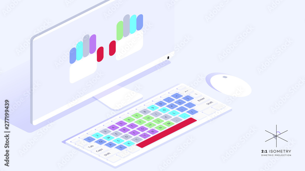 Isometric vector illustration. Educational material that shows how to ...