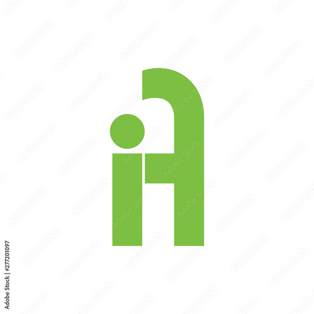 letter ia ai geometric logo vector Stock Vector | Adobe Stock