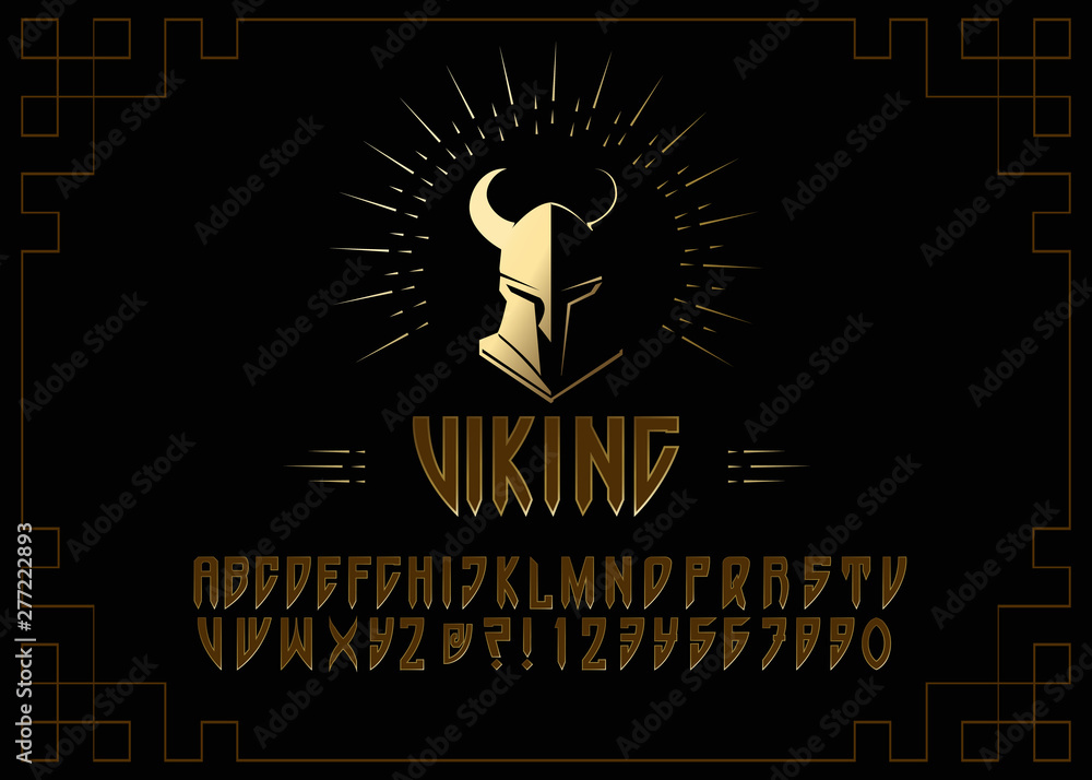 Viking typeface. Stock Vector | Adobe Stock