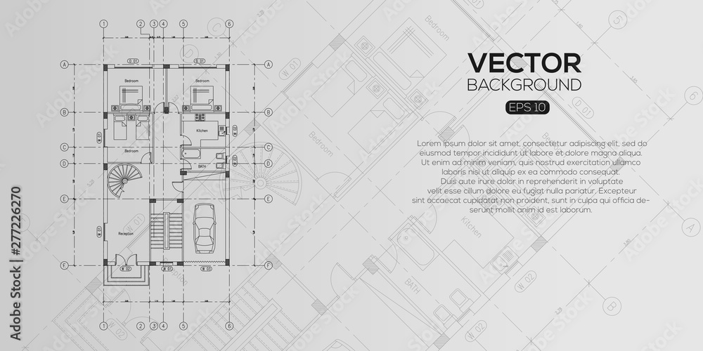 Detailed architectural plan , Architectural background , architectural ...