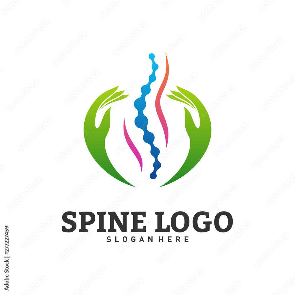 Spine Care logo design concept vector. Chiropractic logo template ...