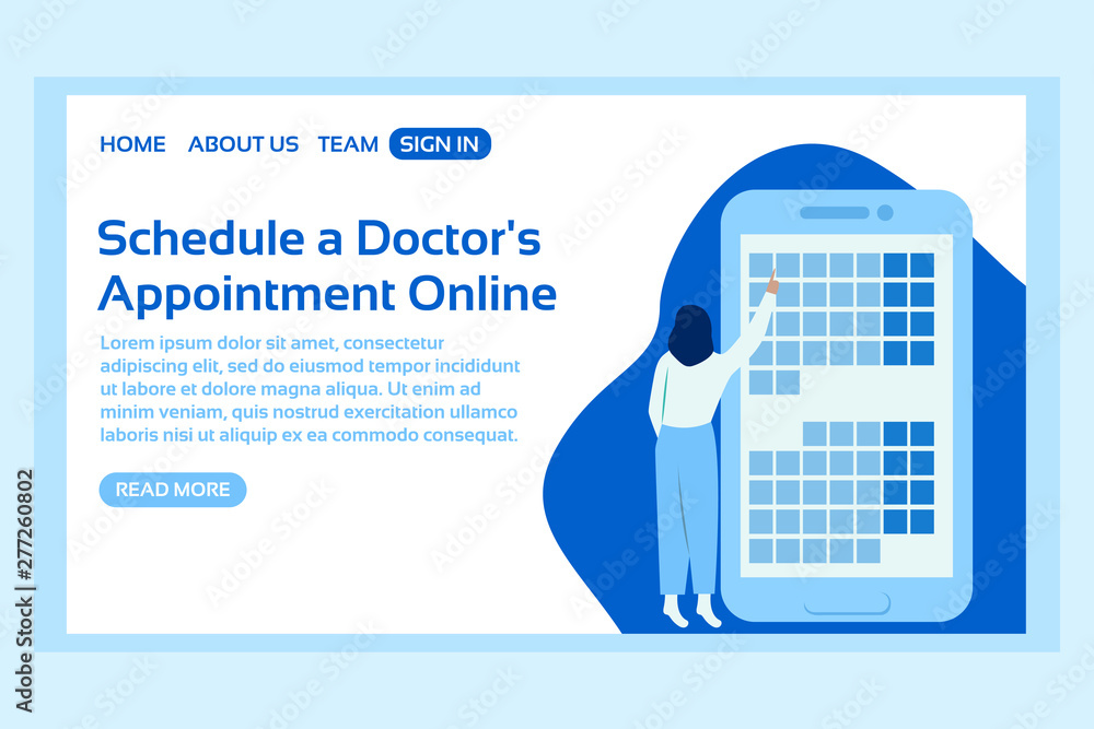 Medical web page concept. Web page design template of online ...