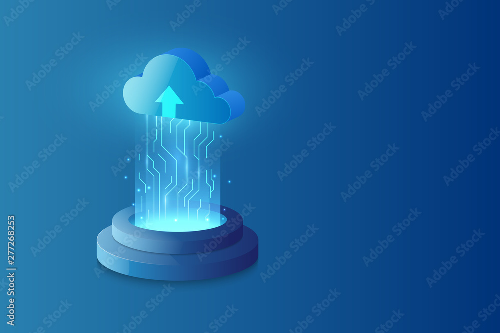 abstract cloud technology system sci fi design concept background. vector illustrater Stock ...