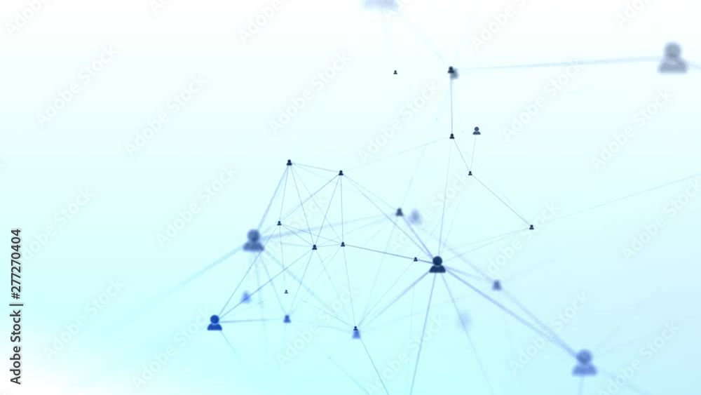 Communication With a blue background loop Stock Video | Adobe Stock