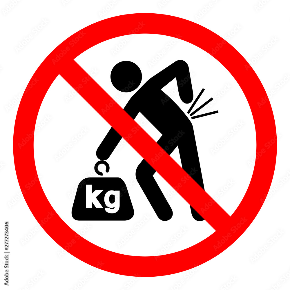 Injury Hazard Lifting Hazard Symbol Sign, Vector Illustration, Isolate ...