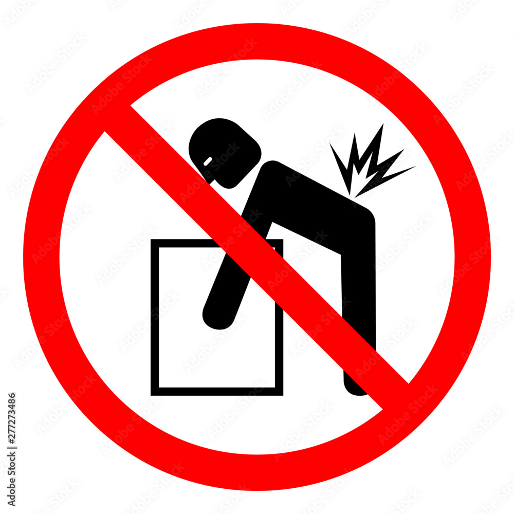 Injury Hazard Lifting Hazard Symbol Sign, Vector Illustration, Isolate ...