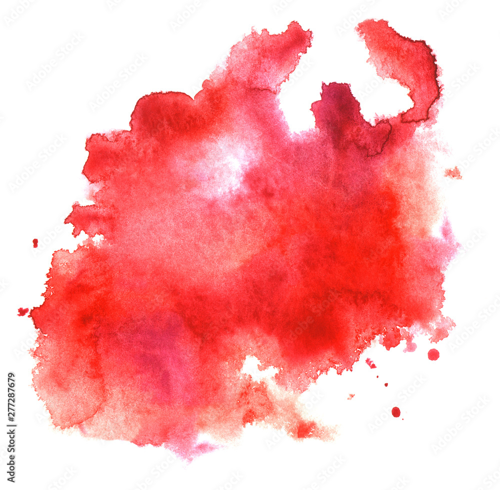 Abstract red watercolor background. Stain of red liquid paint of ... Abstract red watercolor background. Stain of red liquid paint of ...