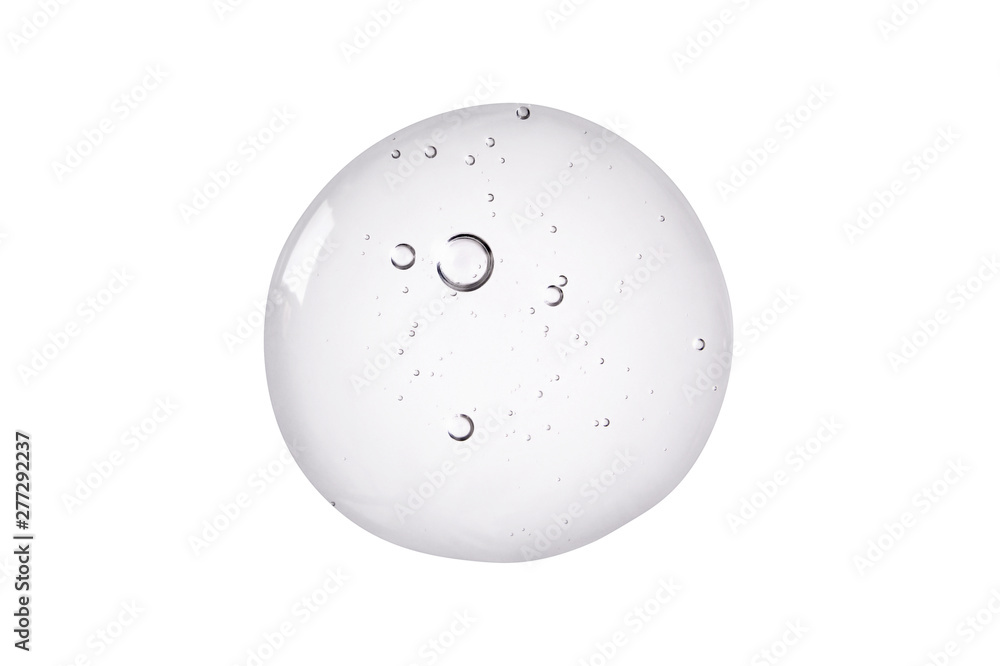 Serum texture. Clear liquid gel with bubbles swatch isolated on white ...