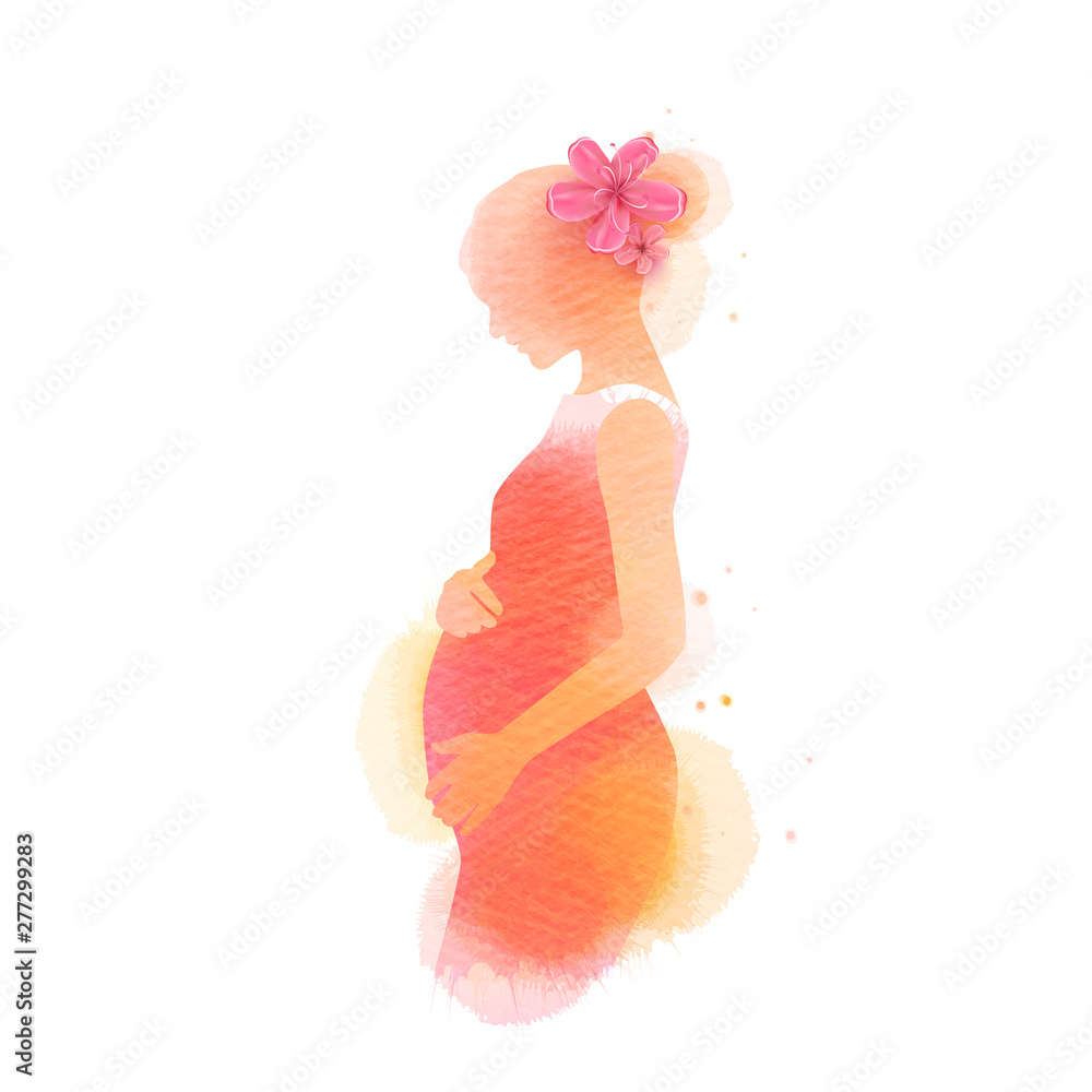 Abstract Pregnant Woman Painting