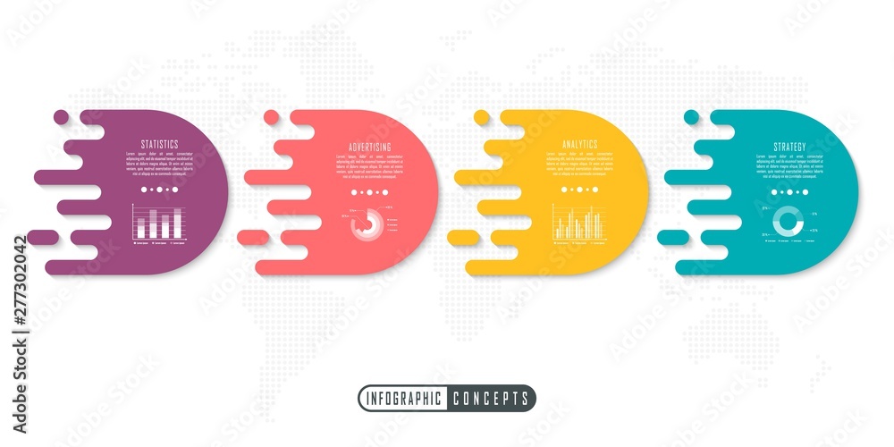 Vector infographics template for chart, diagram, web design ...