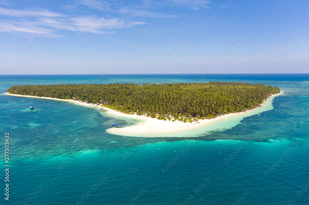 Patongong Island, Palawan, Philippines. Tropical island with palm ...