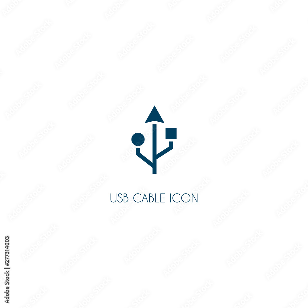 usb logo icon. vector modern symbol isolated on white Stock Vector ...