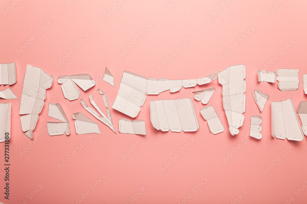 Geometric paper craft. 3d polygonal model, triangulation do it yourself ...