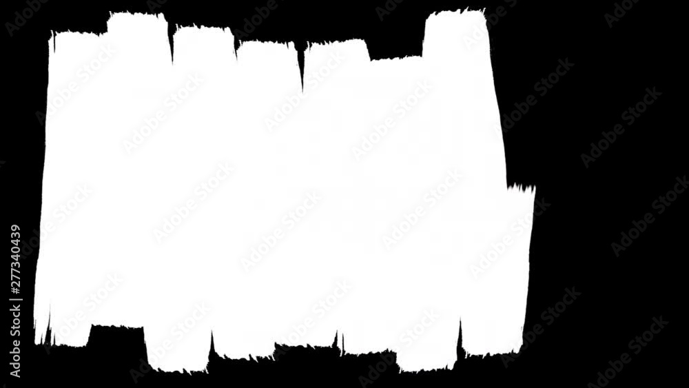 Vertical white strokes of paint brush, abstract 2D animated transition ...
