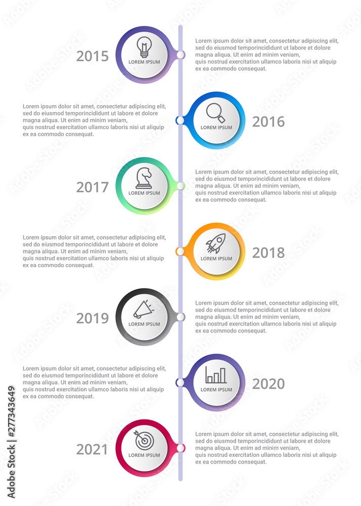 Fototapeta mapa świata dla dzieci timeline Infographic template with icons options or steps ...