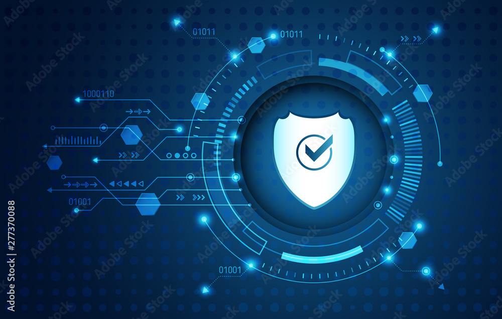 Abstract security digital technology background. Internet and ...