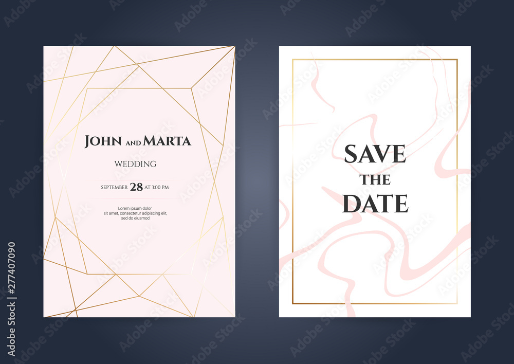 wedding invitation card template with text. Adapt to covers design ...