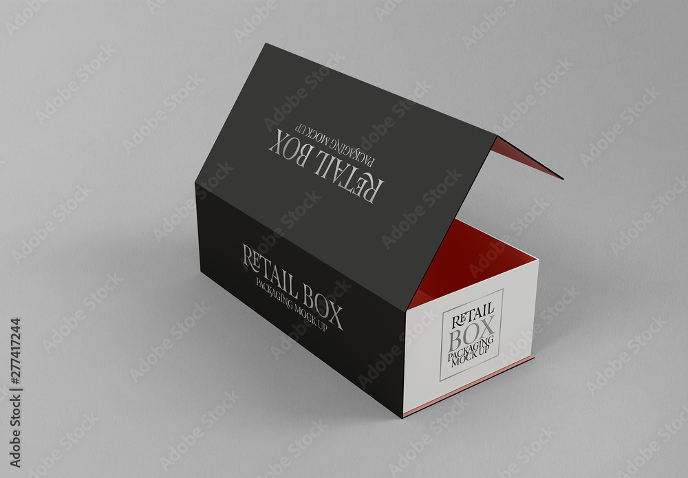 Narrow Folding Box Mockup Stock Template | Adobe Stock
