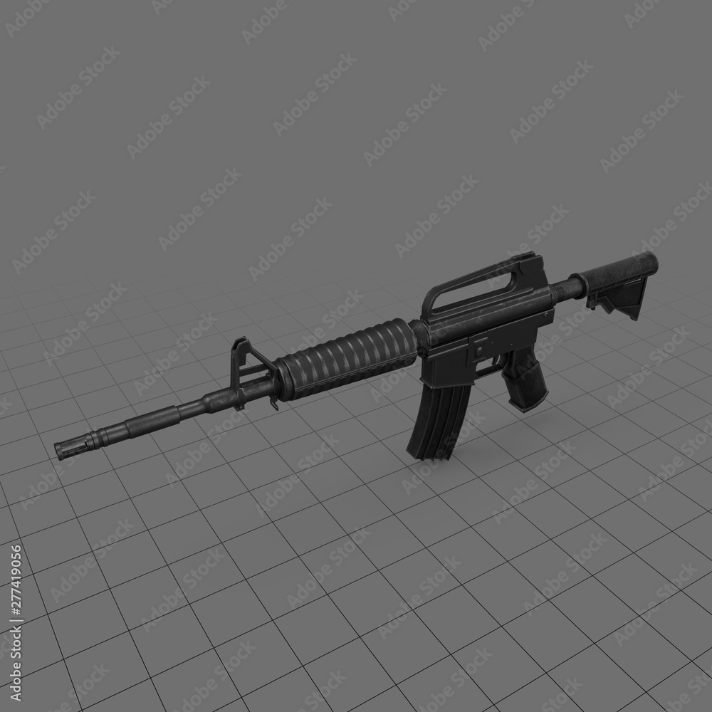 Assault rifle Stock 3D asset | Adobe Stock