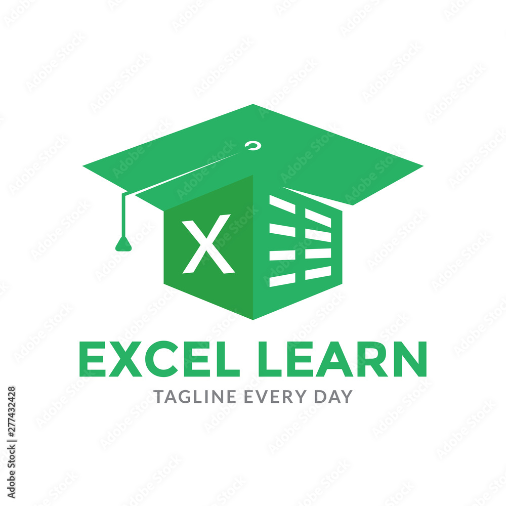 Excel Academy logo design vector Stock Vector | Adobe Stock