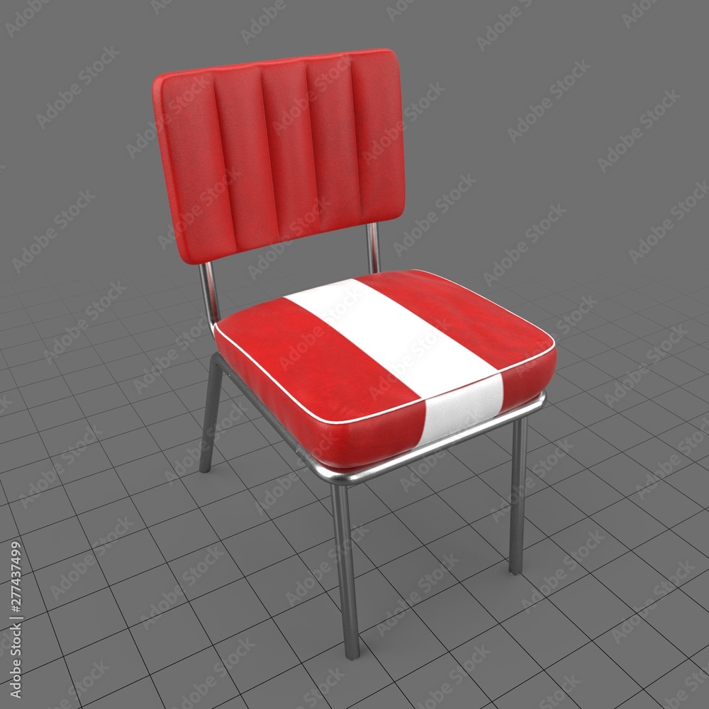 Retro dining chair Stock 3D asset | Adobe Stock