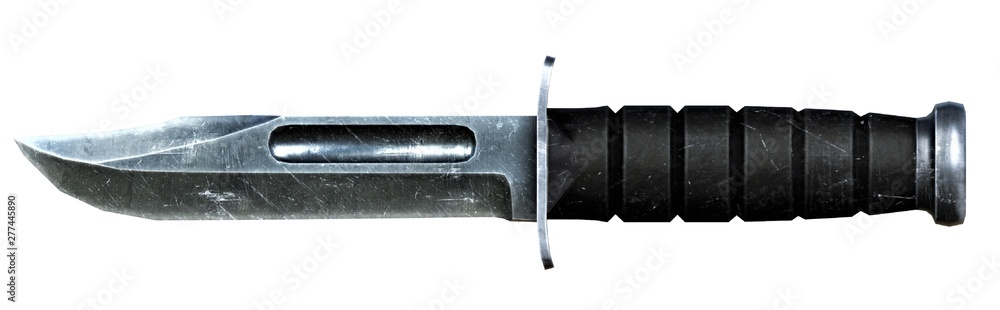 Military Combat Knife 2D Game Art Stock Illustration | Adobe Stock