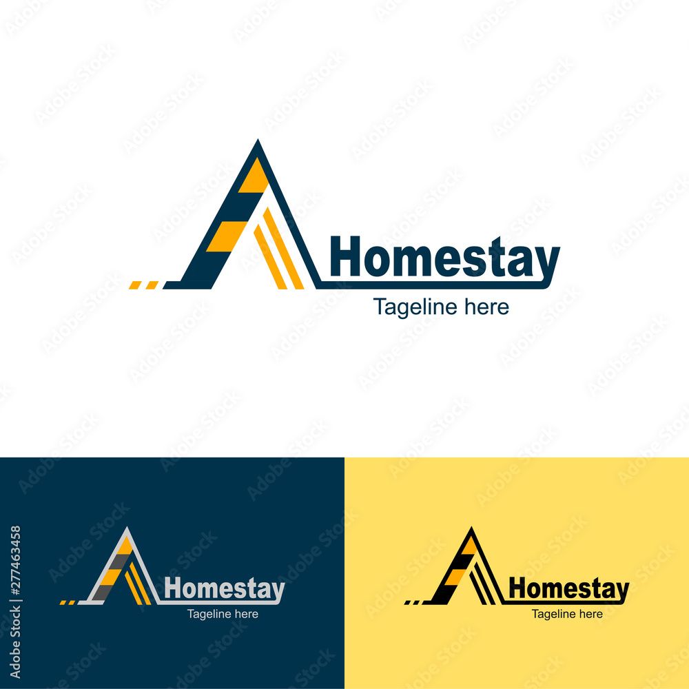 homestay logo natural, simple logo icon homestay background - vector ...