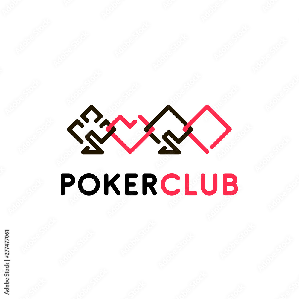 Vector logo design template. Abstract icon for poker game. Stock Vector ...