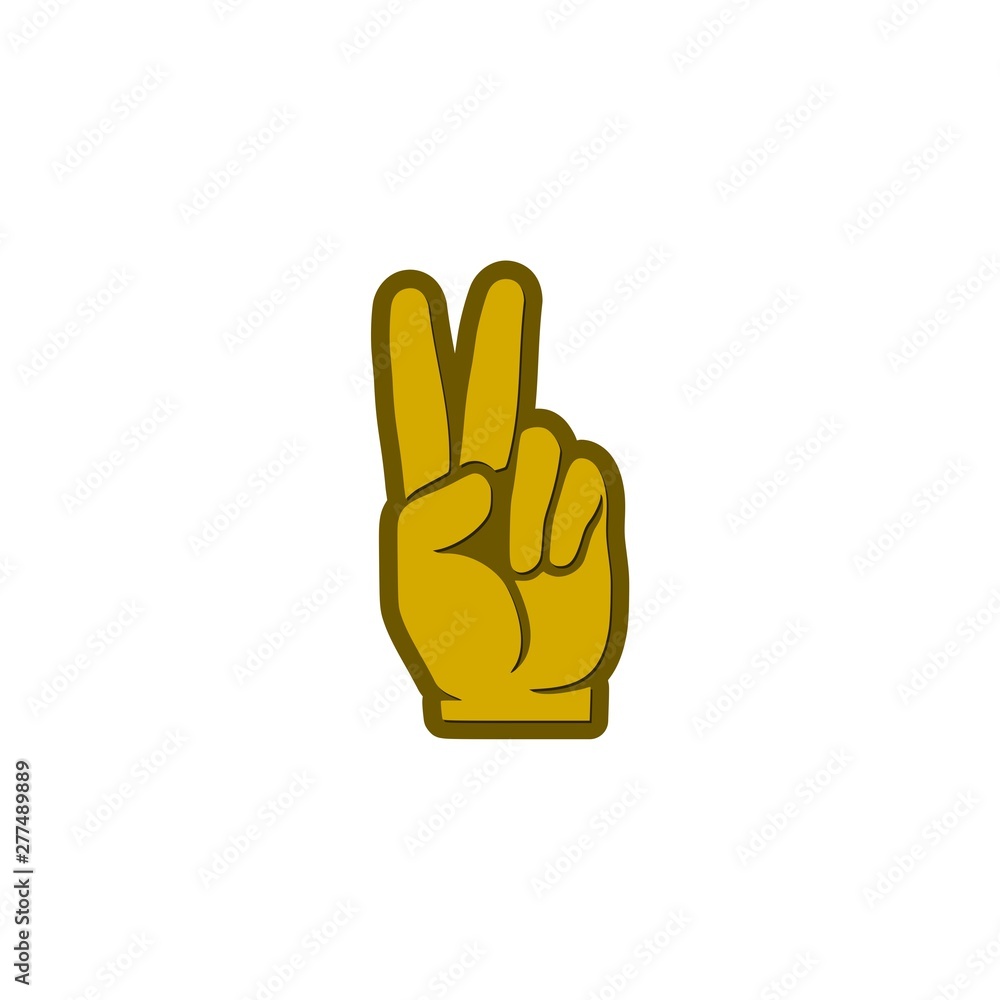 Peace hand sign icon. Simple illustration of peace hand sign Stock ...