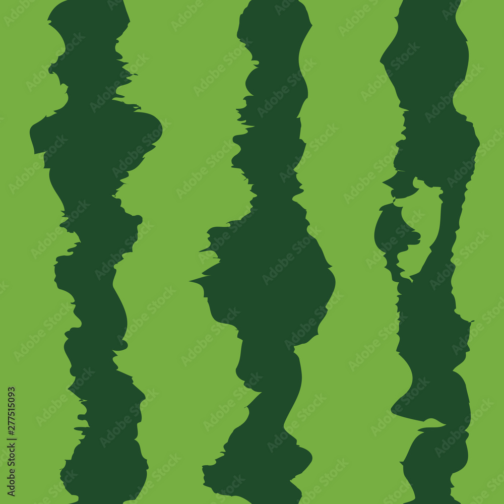 Green watermelon skin vector seamless pattern. Summer fruit peel ...